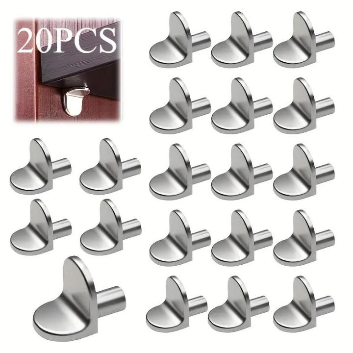 20Pcs Shelf Brackets Support Studs Peg Pin Shelves Seperator Fixed L ...
