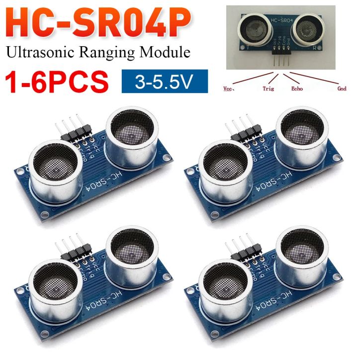 1-6PCS HC-SR04 Ultrasonic Wave Detector Ranging Module HC-SR04P HC SR04 ...