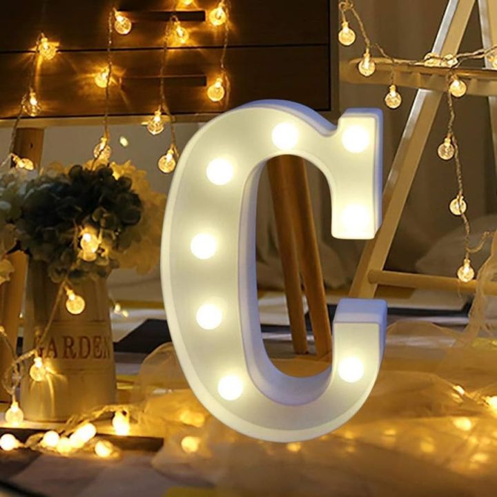 Led alphabet battery operated light letter (C) | Daraz.pk