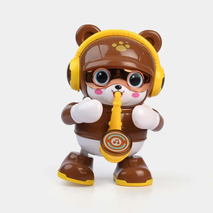 Saxophone Bear Musical Toy – Cute Musician with Lights and Sound | Daraz.pk