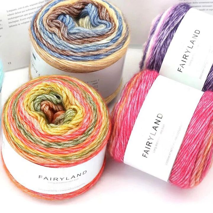 1pc 100g Gradient Rainbow Yarn, Suitable for DIY Crochet and Knitted ...