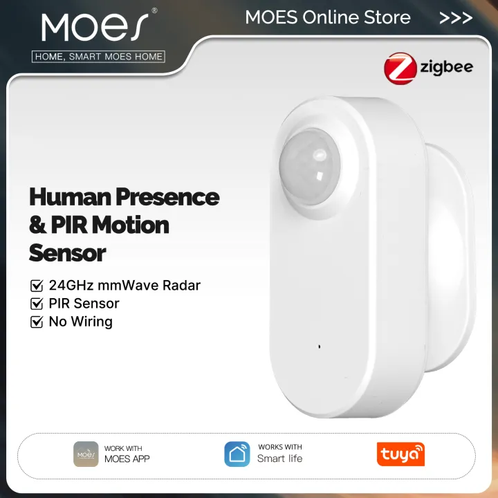 MOES ZigBee Tuya Smart Radar 24GHz mmWave Presence Sensor PIR Motion ...