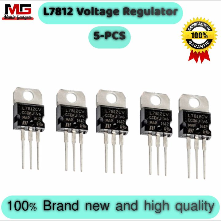 5Pcs- A Class LM7805 L7805CV L7805 7805 5V 1.5A Voltage Regulator IC 3 Pin TO-220 Package Fixed ...