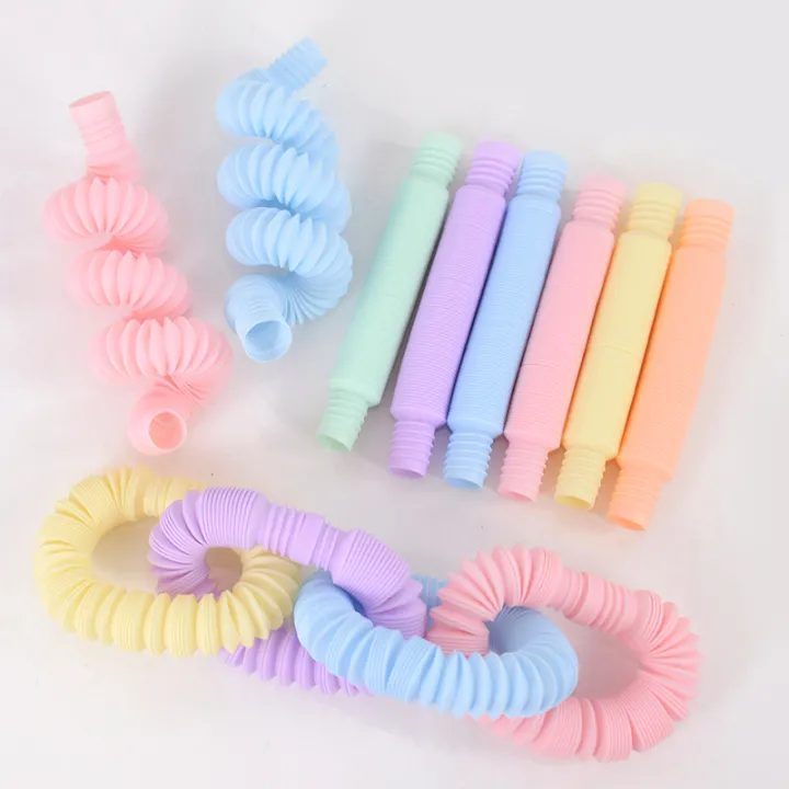 6-24Pcs Funny Pop Tubes Pipe Fidget Sensory Antistress Toys for ...
