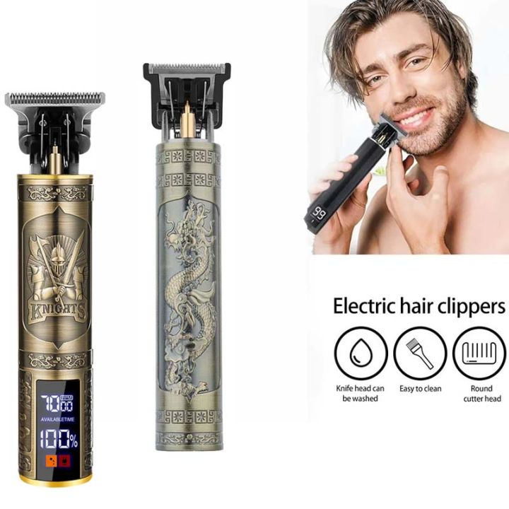 Vintage T9 Cordless Hair Trimmer Professional Hair Clipper Men Electric ...