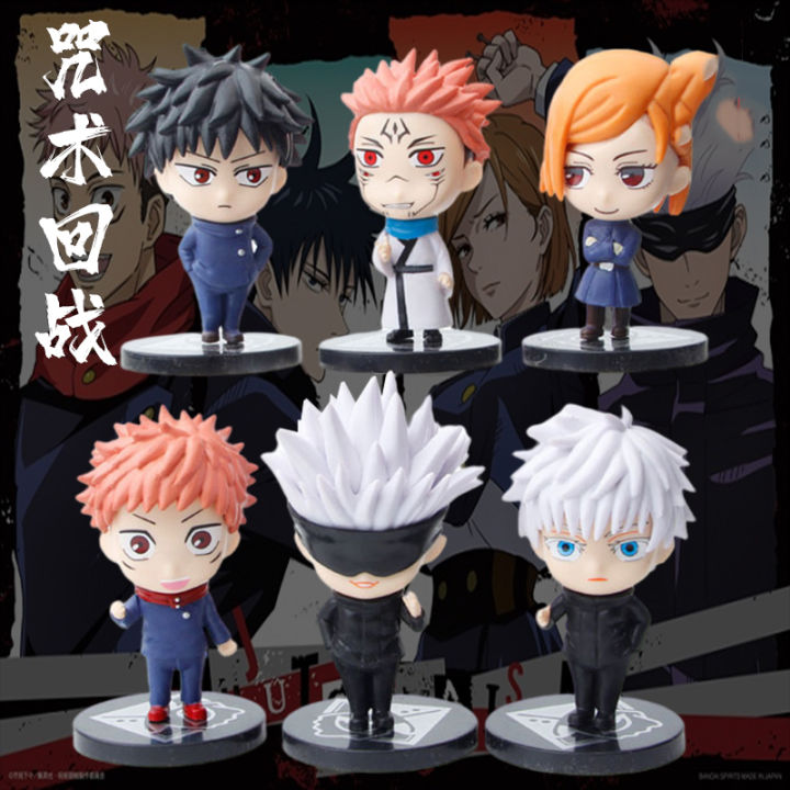 6Pcs/set Jujutsu Kaisen Anime Figure Gojo Satoru Yuji Itadori Figure ...