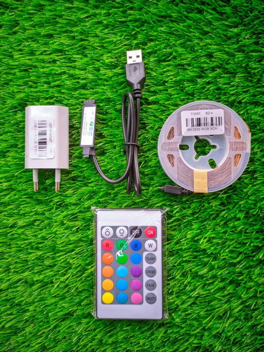 5 Meter LED Strip Light RGB USB Flexible Lamp Tape 5050 Diode USB Cable ...