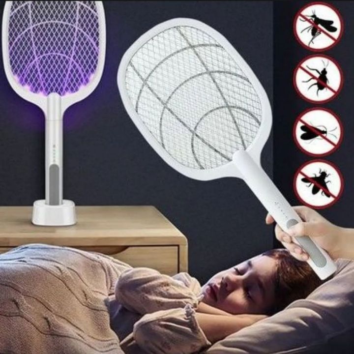 Plastic Racket Automatic Mosquito Killer Swatter/Bat | GECKO White 1200 ...