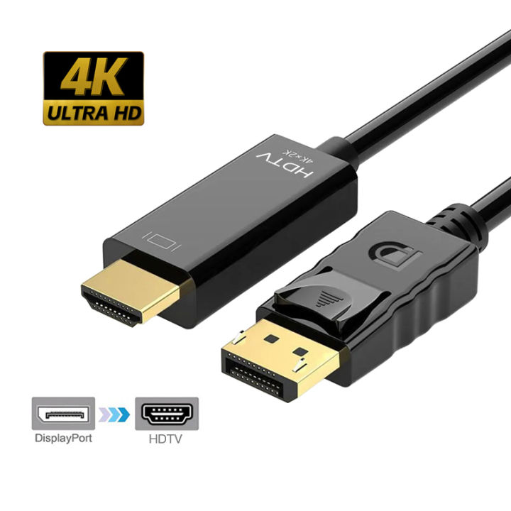 1.8M 6FT 4K x 2K Gold Plated Displayport DP to HDTV Adapter Cable Cord ...