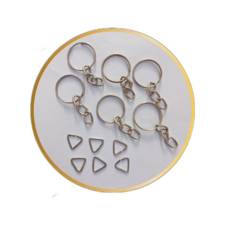 (pack of 10) keyring, 12 eye pins,1 tola jump ring | Daraz.pk