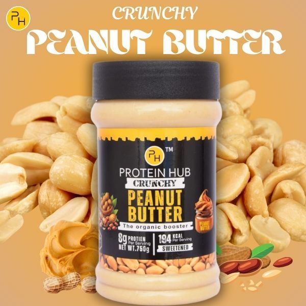 PROTEIN HUB NATURAL PEANUT BUTTER 720g -CRUNCHY(Sweetened) | Daraz.pk