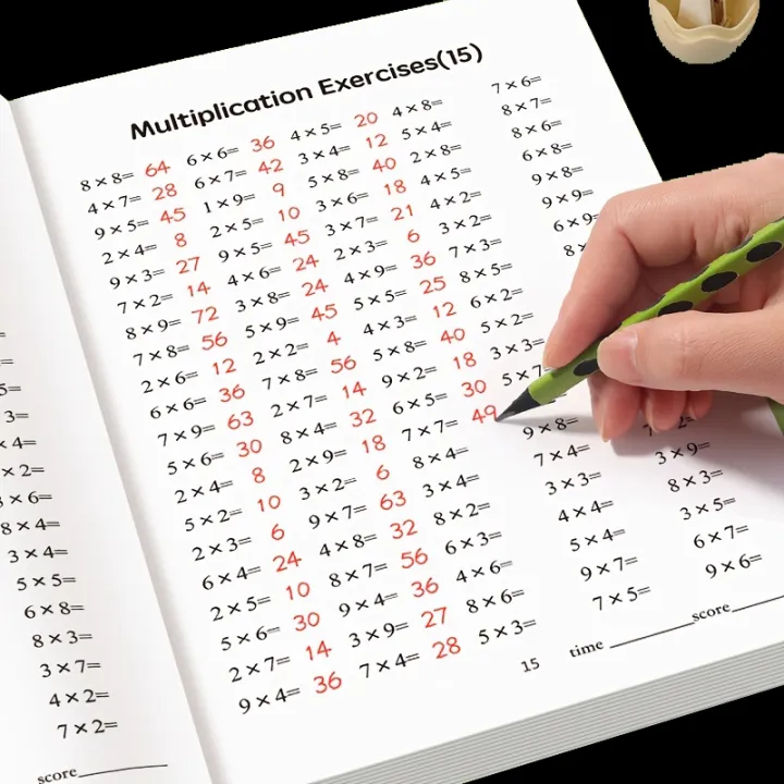 48-Page English Version of Children's Multiplication Table Exercise ...