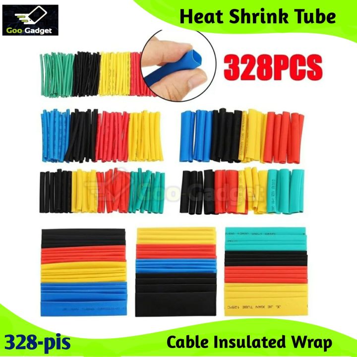 328Pcs Polyolefin Shrinking Assorted Heat Shrink Tube Wire Cable ...