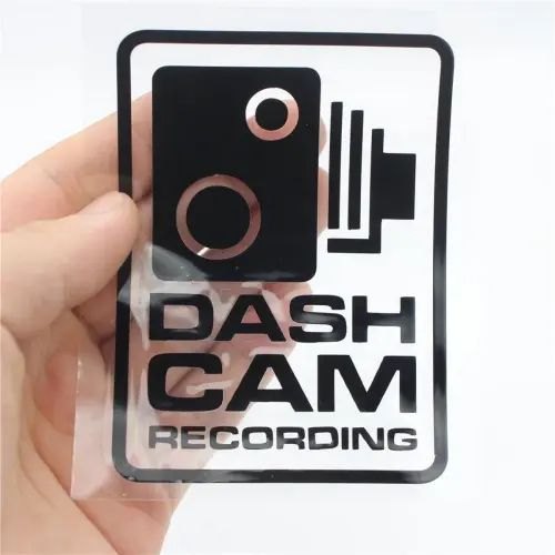 4PCS New Universal Dash Cam Recording Car Warning Sticker Styling ...