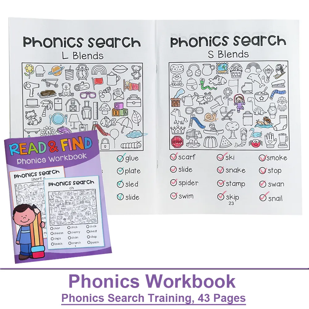 Read And Find Phonics Workbook Preschool and Kindergarten Learning ...