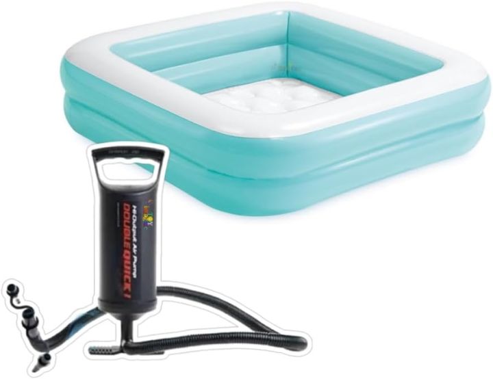 3 Feet | Inflatable, Portable & Foldable Blue Square Swimming Pool for ...