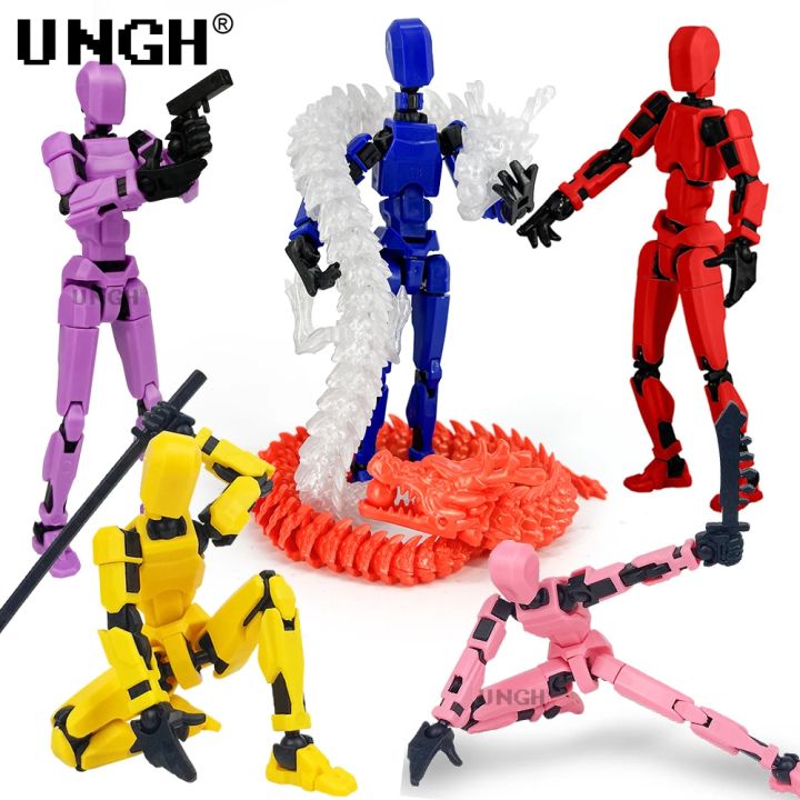 UNGH Multi-Jointed Action Figure Dragon 3D Printed Assembly Movable 13 ...