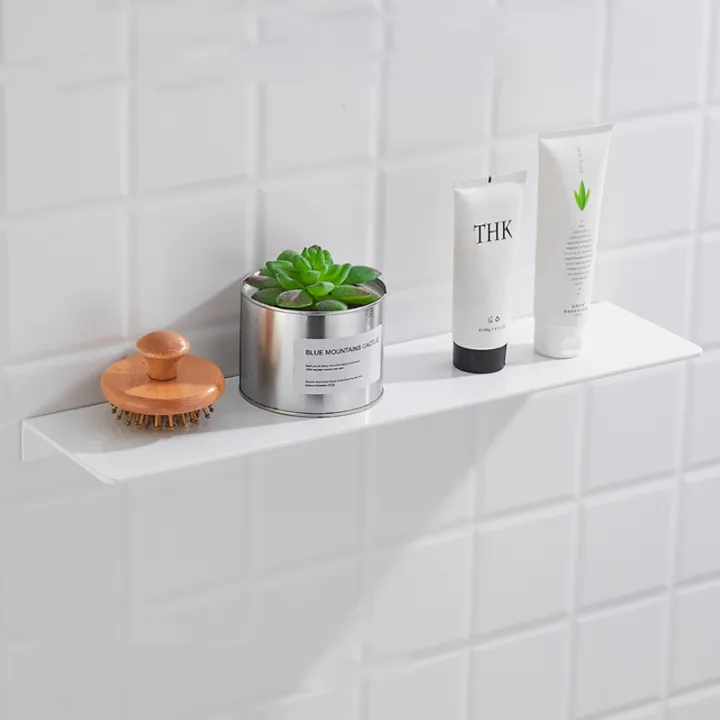 White 200-500MM Aluminum Wall Mounted Type Single Tier Multipurpose ...