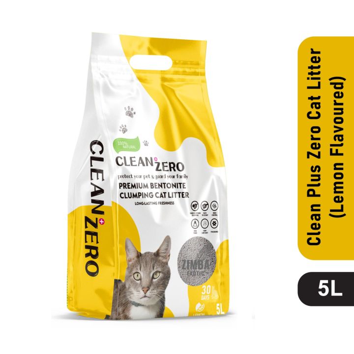Clean Zero Clumping Cat Litter Lemon Flavour 4kg 5L | Daraz.lk