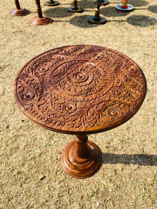 carved coffee table shesham wood | Daraz.pk