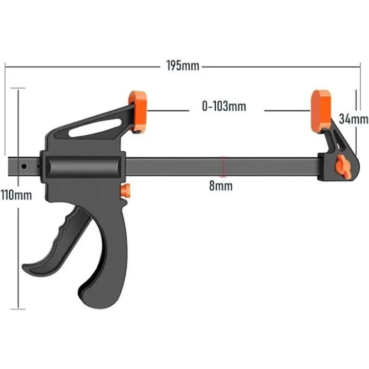 Fixed Quick Clamp Ratchet Release DIY Hand Tool 4 6 8 10 Inch Stick ...