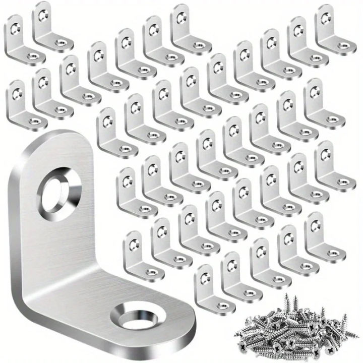 10pcs/Stainless Steel L Brackets - Small Right Angle Corner Brace for ...