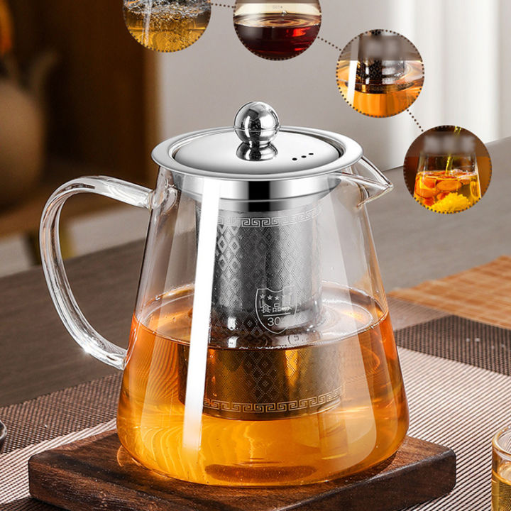Large Capacity High Borosilicate Heat Resistant Glass Teapot with ...