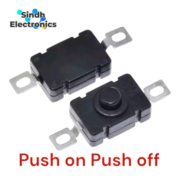 Pack of 5 - Push On Push Off Latching Switch – Heavy Duty Tactile Type ...