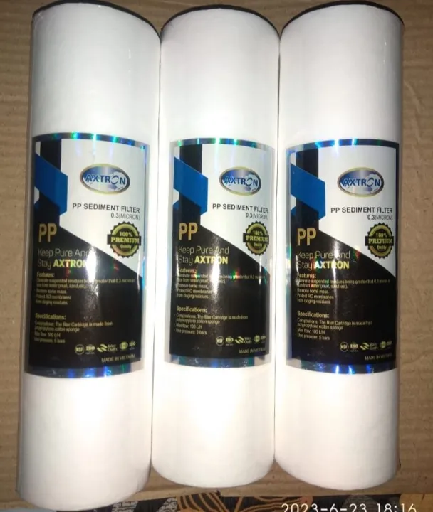 PACK OF 3 PPF Water Filtration 10 inches cartridges | Daraz.pk