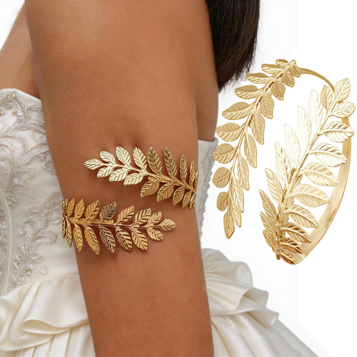 Bohemian Fashion Roman Laurel Leaf Bracelet Armband Upper Arm Cuff ...
