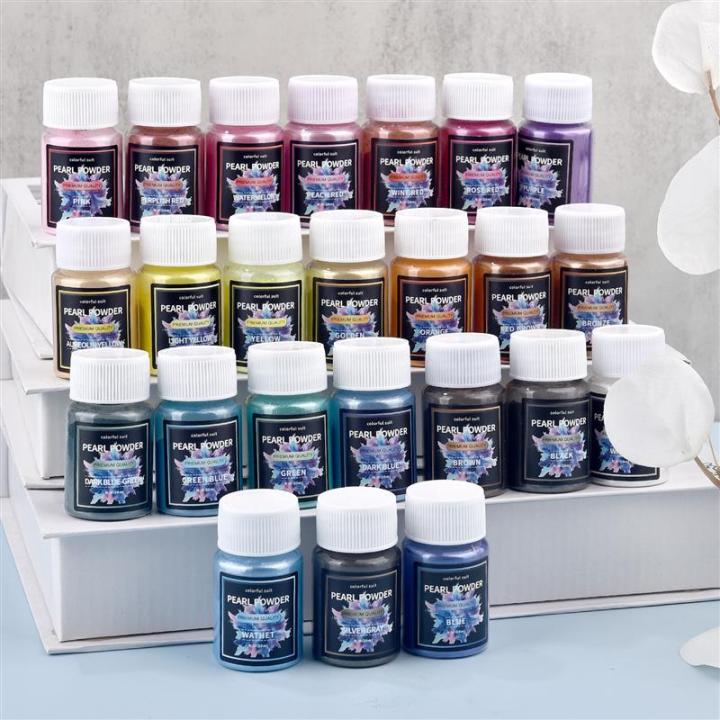 24Color 20ml Pearlescent Powder Epoxy Resin Dye Pearl Pigment Mica ...