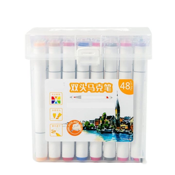 Double side Artist professional Markers set of 48pcs Alkoholbase ink ...