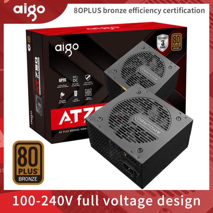 Aigo AT Power Supply PC Gamer 550W 650W 750W ATX Fonte 80 PLUS Bronze Certification 100-240V Diy ...