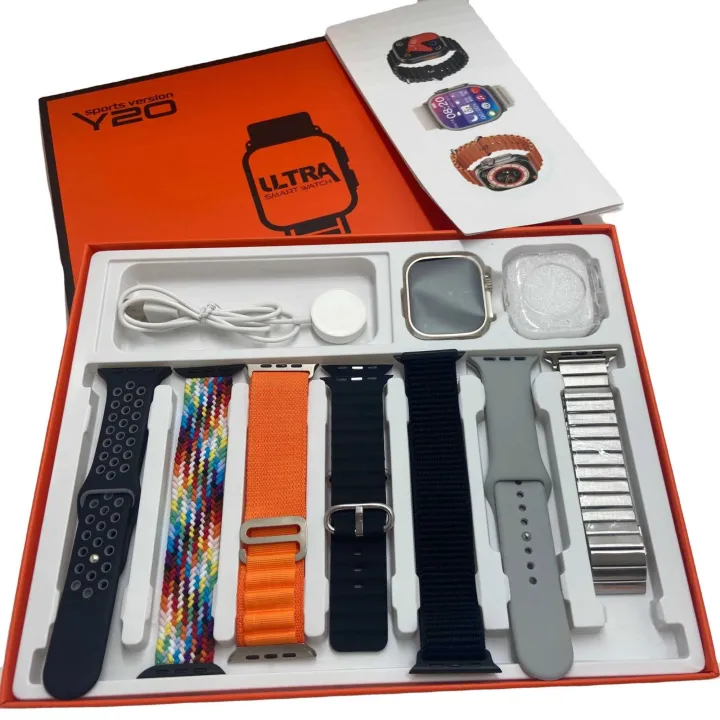 Y20 Ultra Smart watch 7 in 1 + super amoled display + silicone case ...