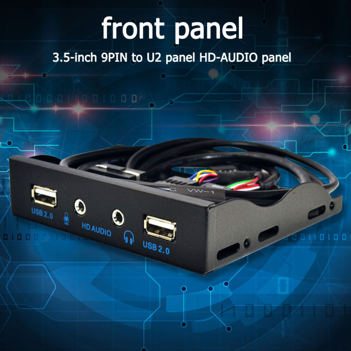 Durable Front Panel Wear-resistant 9 Pin to 4 Port HUB Floppy Bay PC ...