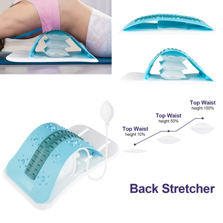 Back Stretcher Height Adjustable Airbag Lumbar Support Traction Device ...