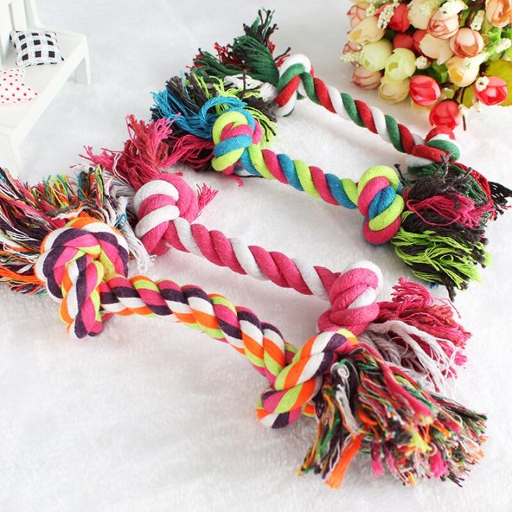 Dog Toy Pet Molar Bite-resistant Cotton Rope Knot for Small Dog Puppy ...