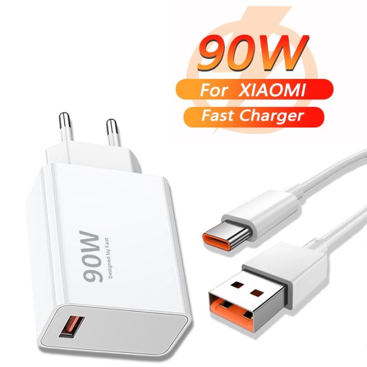 90W USB Fast Charger for Xiaomi 15 14 13 12 11 10 Ultra Redmi Note 12T ...