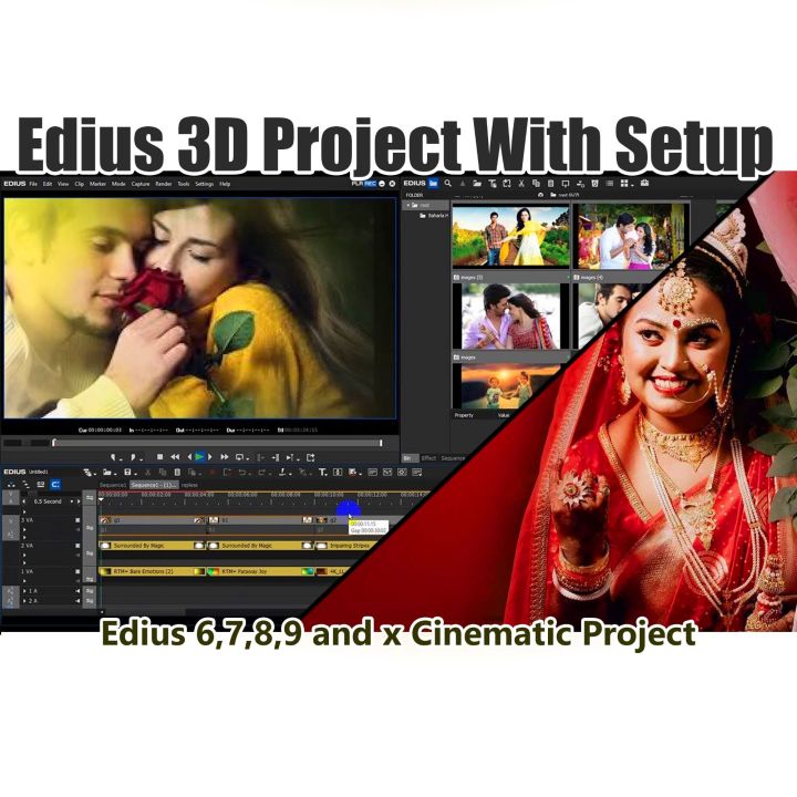 450 GB EDIUS Open Deta 3D Wedding Projects,Transitions and effects With ...