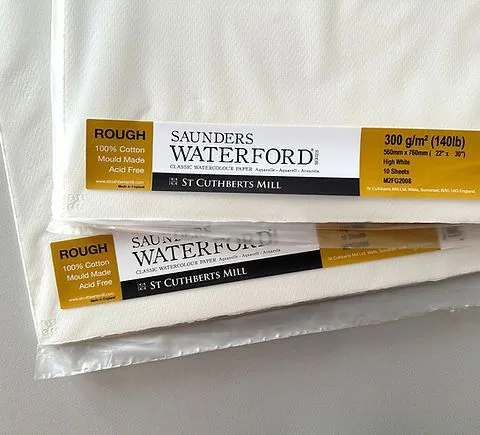 Saunders Waterford Watercolor Paper In Rough Surface – 22 x 30 Inch ...
