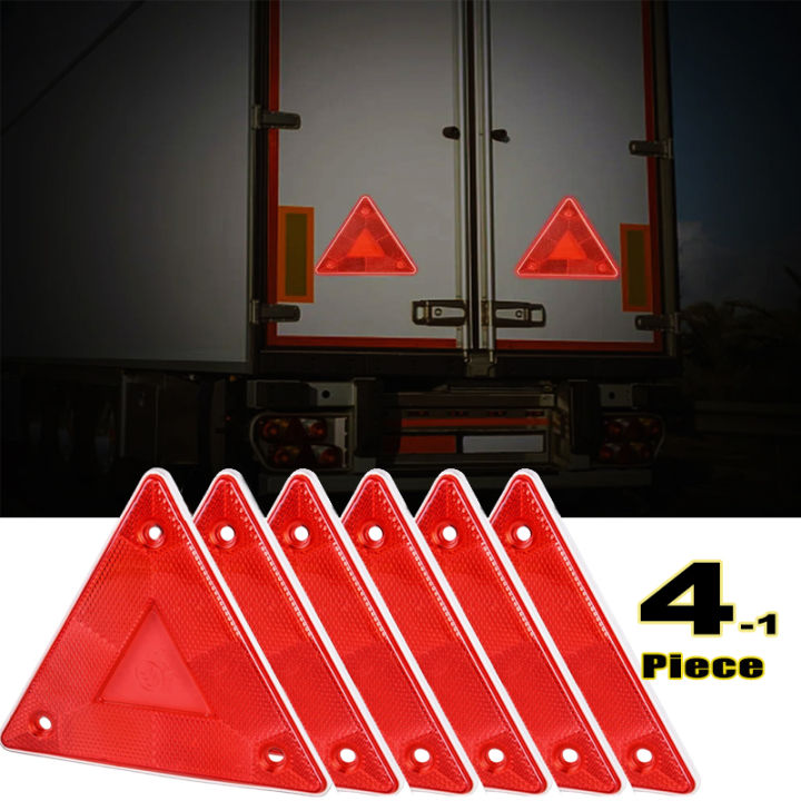Truck Warning Reflector Triangle Red Truck Stop Warning Sign Plate Rear ...