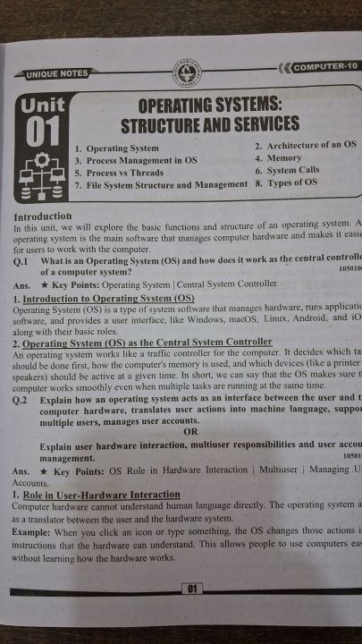 Class 10 Unique Notes Computer Science and Entrepreneurship Guide 2026 ...