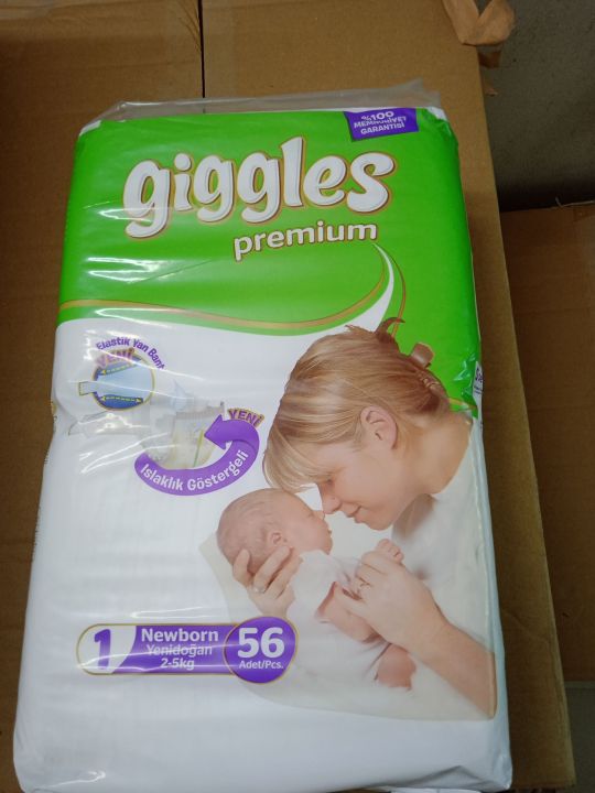 Giggles baby diaper newborn Eco pack 2-5kg 56pcs belt | Daraz.com.bd