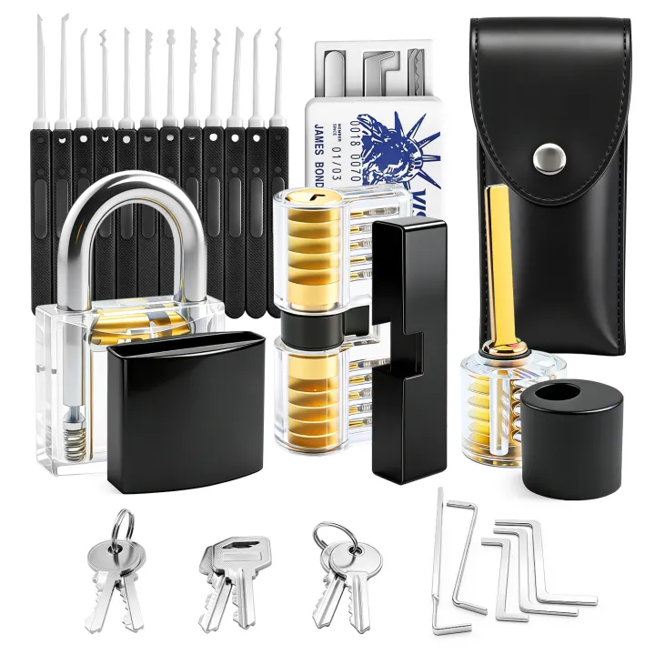 24/36Pcs Stainless Steel Precision Hook Pick Set Portable Locksmith ...