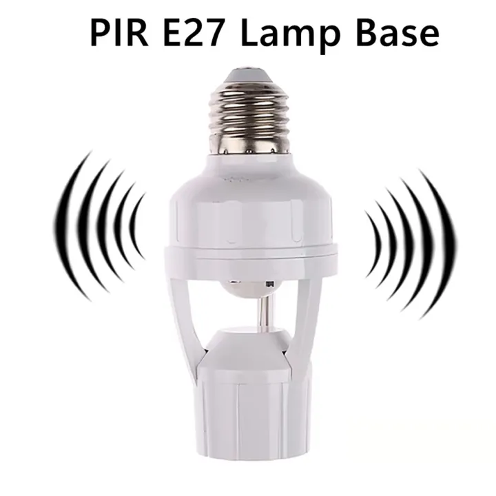 1pc Smart Motion Sensor Light Bulb Holder E27 PIR Induction Sensor ...