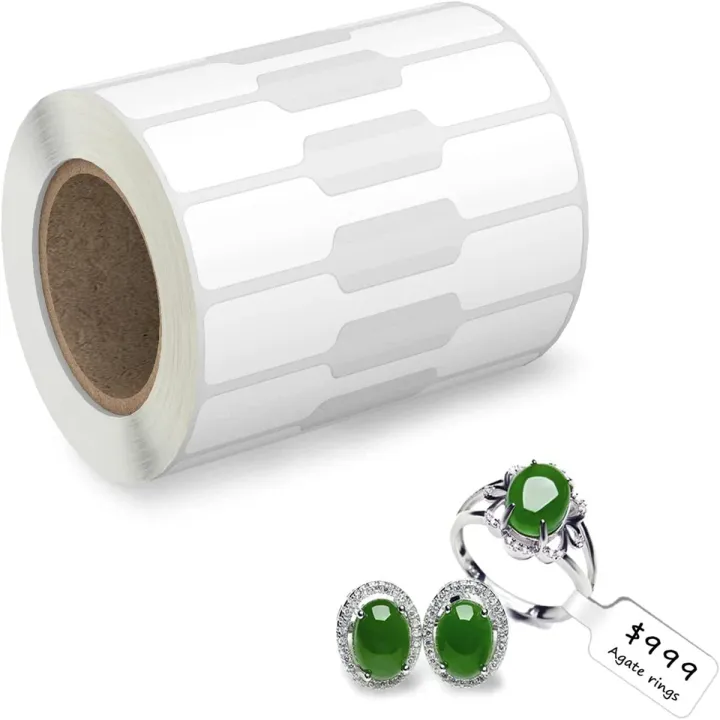 500PCs/Roll Price Stickers Jewelry Price Tags Self Adhesive White Blank ...