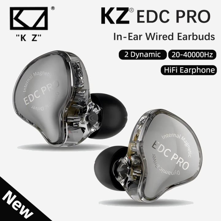 New KZ EDC Pro Headset Dynamic In-Ear Monitor HiFi Wired Headphone Bass ...