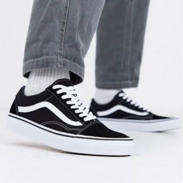 🍀Van sneakers🍀Vans Old Skool canvas shoes comfortable thick bottom ...