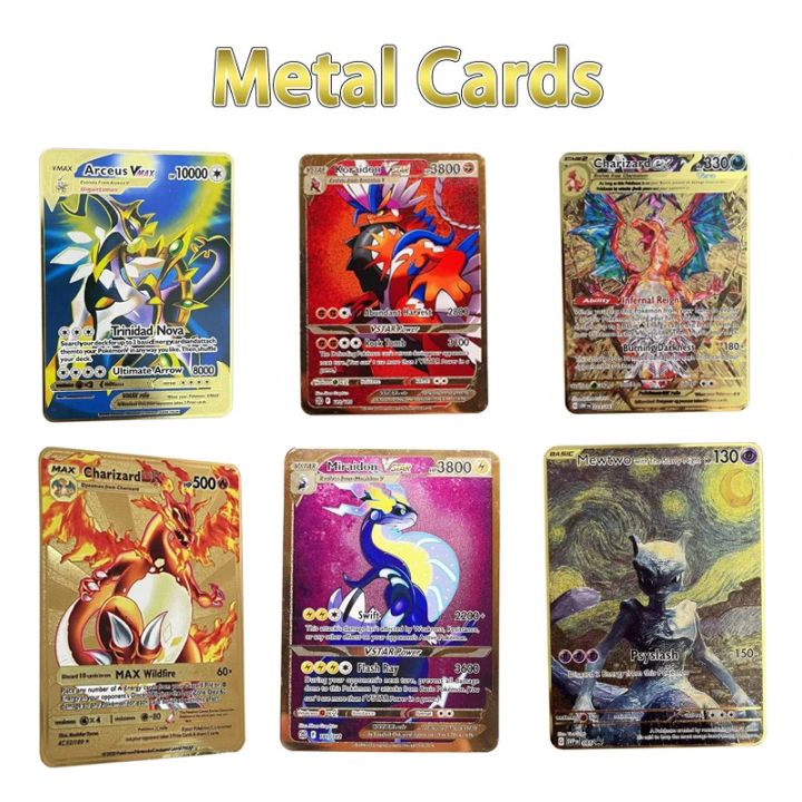 Pokemon Metal Card 10000 Points Arceus Charizard Super Card Golden ...