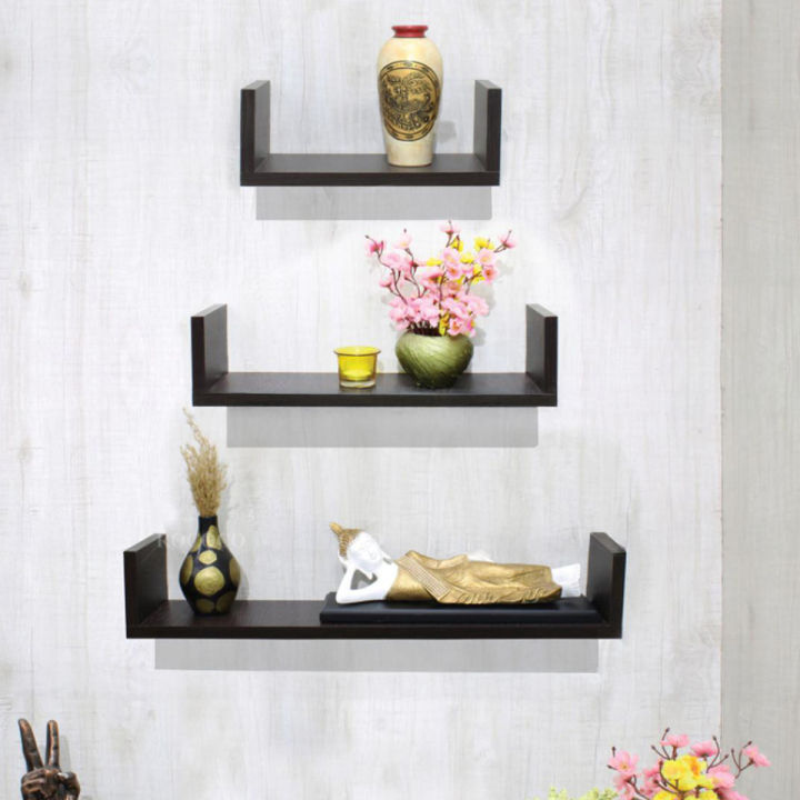 Rococo Wall Shelf Set of 3 Floating Racks for Home Decor and Display ...